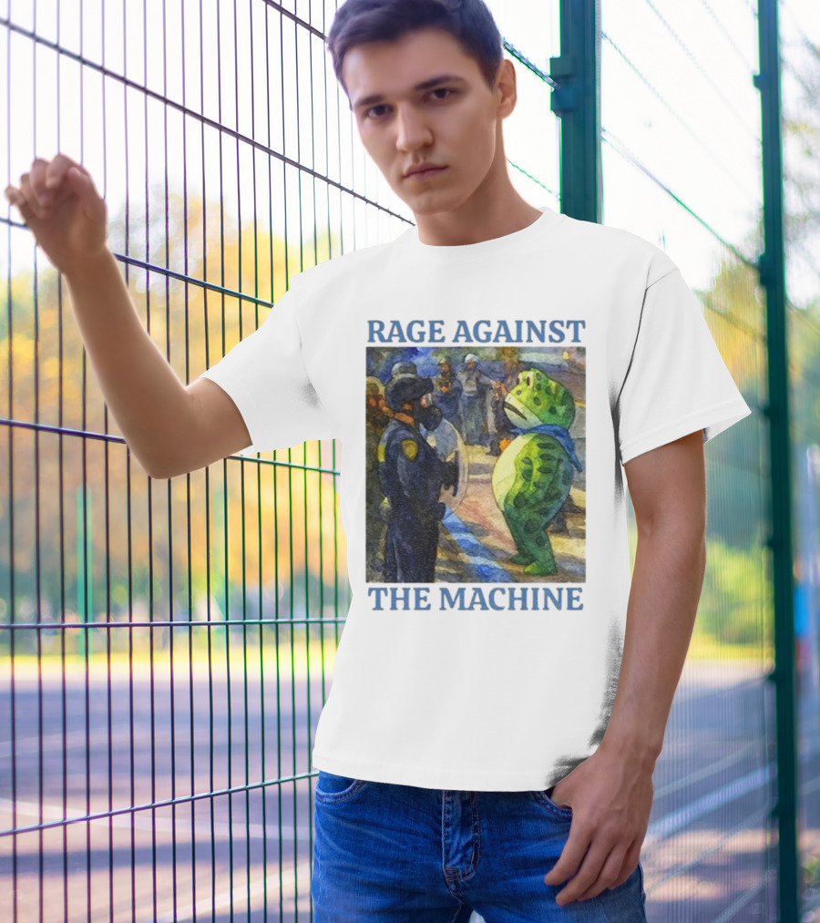 Rage Against The Machine Portland Frog Protest Scene T-Shirt
