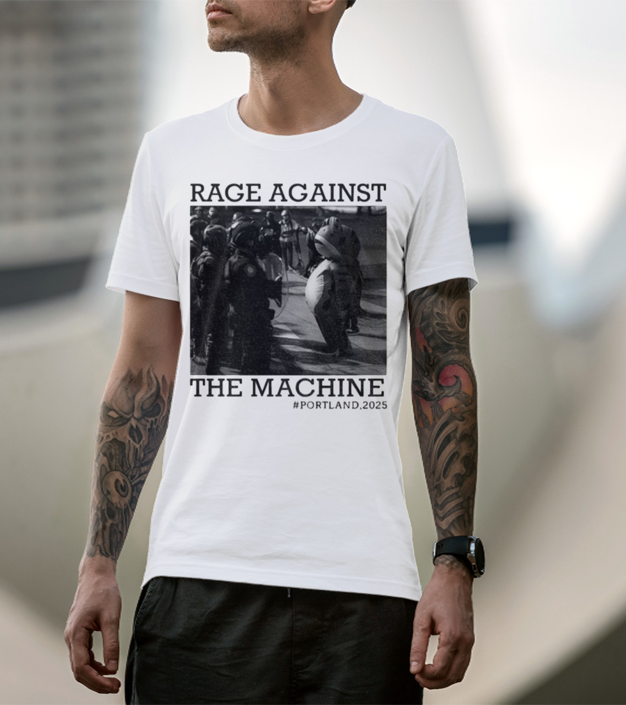 Rage Against The Machine Portland Frog Protest 2025 T-Shirt