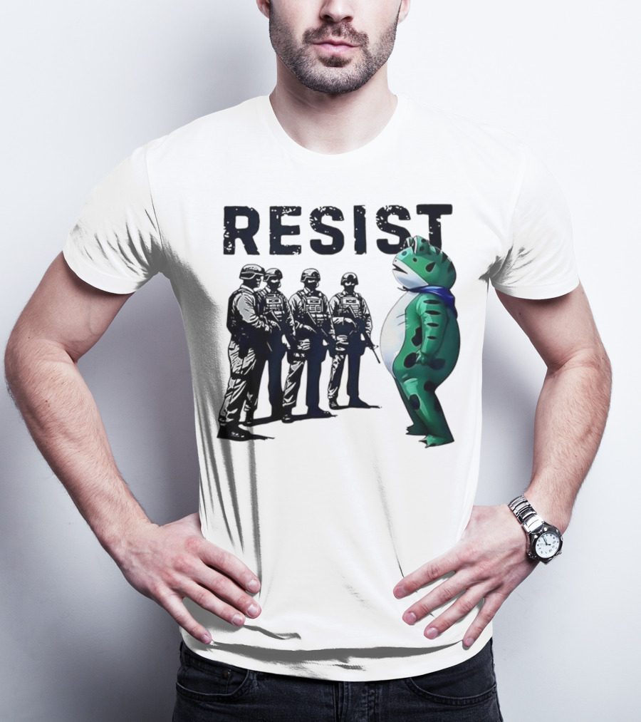RESIST Portland Frog Protest Iconic Image T-Shirt