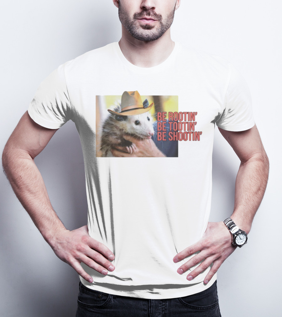 Possum Be Rootin' Be Tootin' Be Shootin' Cowboy Hat T-Shirt