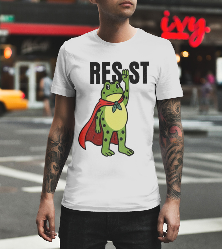 Resist Portland Frog Rage Against Machine Iconic Symbol T-Shirt