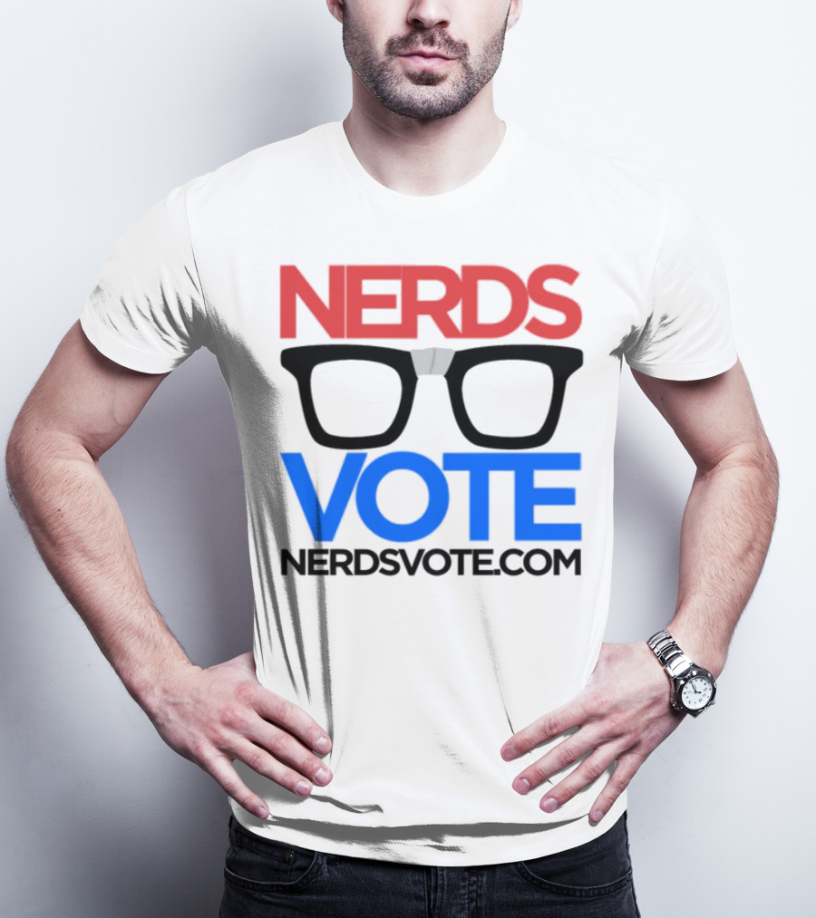 NERDSVOTE Steve Blum Collaboration Nerds Vote Initiative T-Shirt