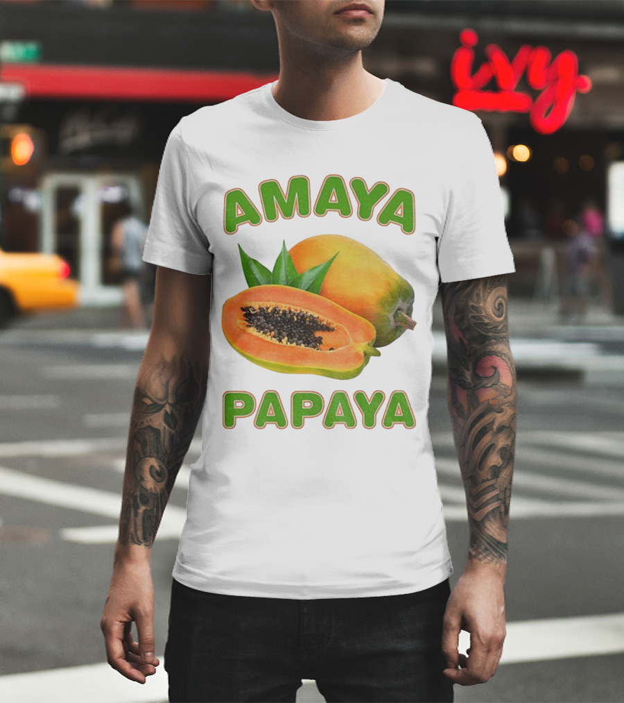 Amaya Papaya Fresh Tropical Fruit Slice T-Shirt