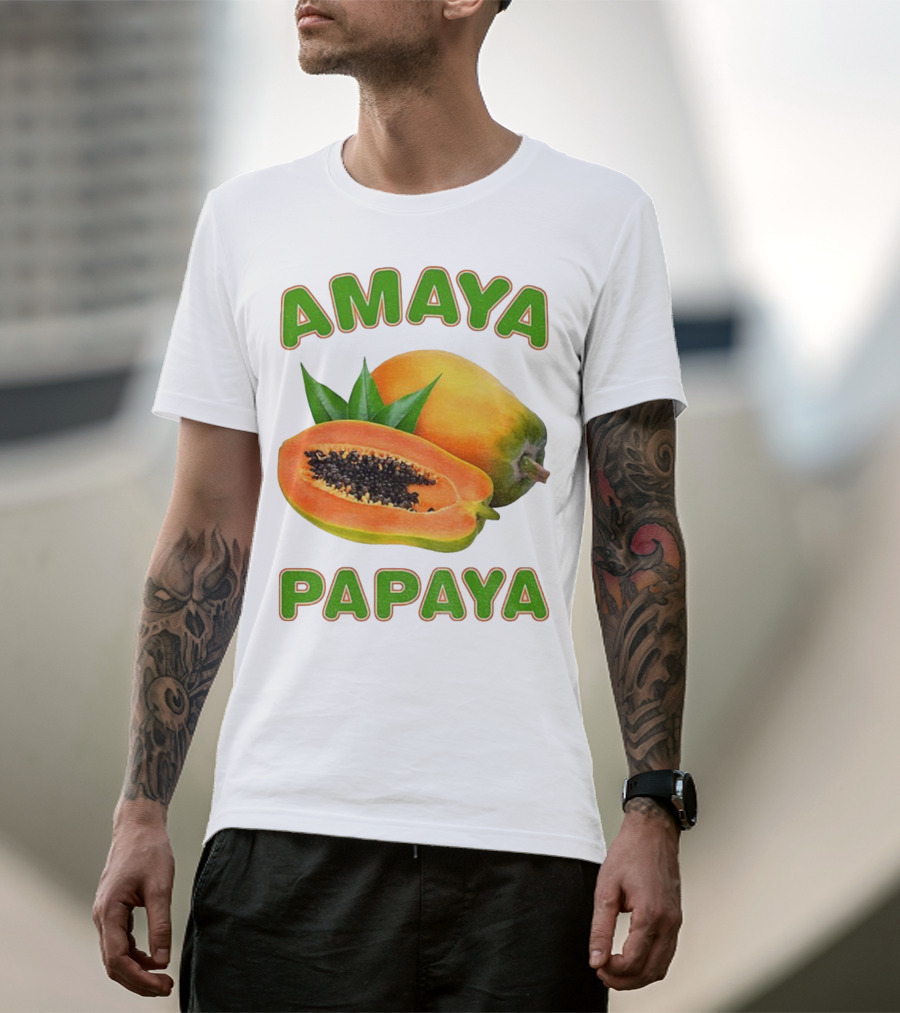 Amaya Papaya Fresh Tropical Fruit Slice T-Shirt