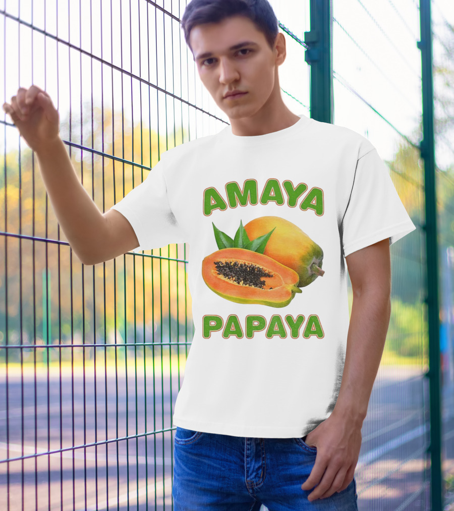 Amaya Papaya Fresh Tropical Fruit Slice T-Shirt