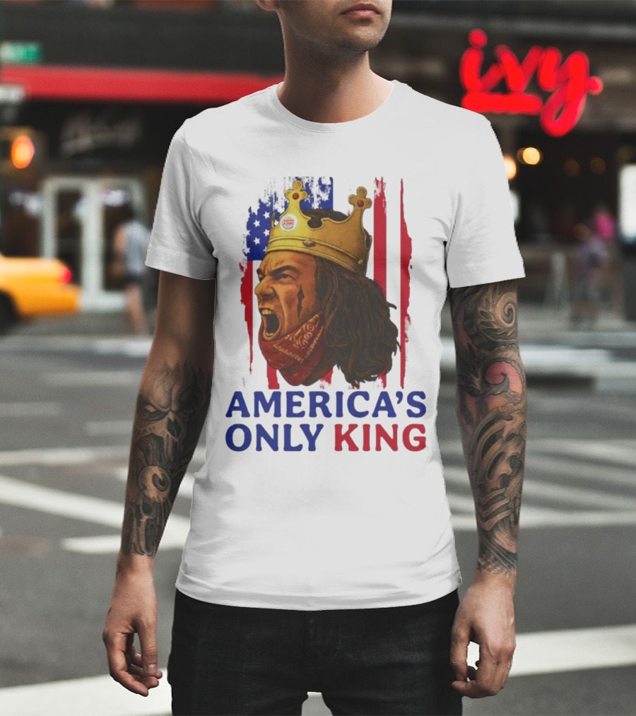 America's Only King Burger King Crown USA Theme T-Shirt
