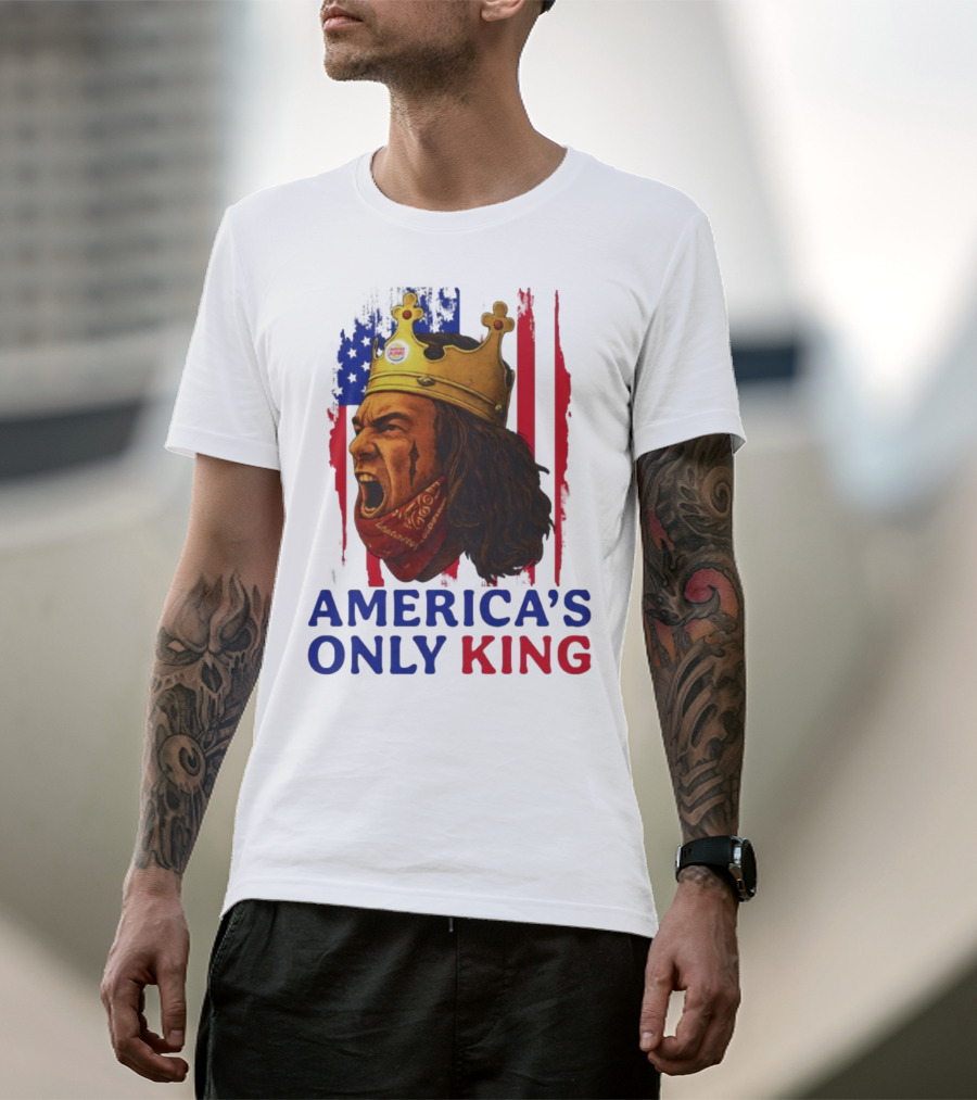 America's Only King Burger King Crown USA Theme T-Shirt