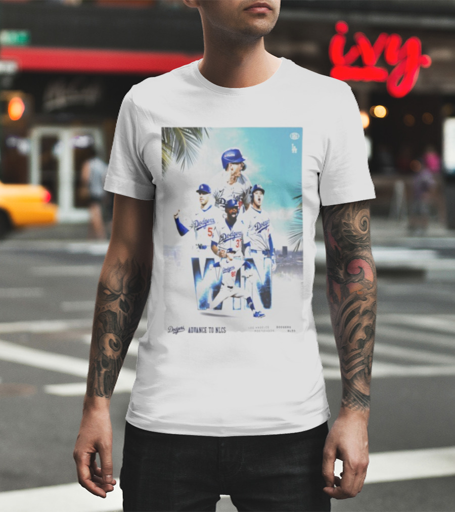 Los Angeles Dodgers Advance To 2025 NLCS Victory Celebration T-Shirt