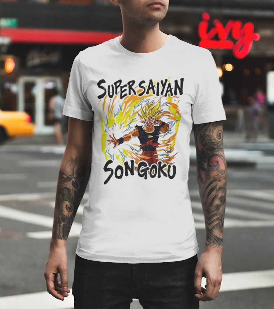 Super Saiyan Son Goku Dragon Ball Flame Aura T-Shirt