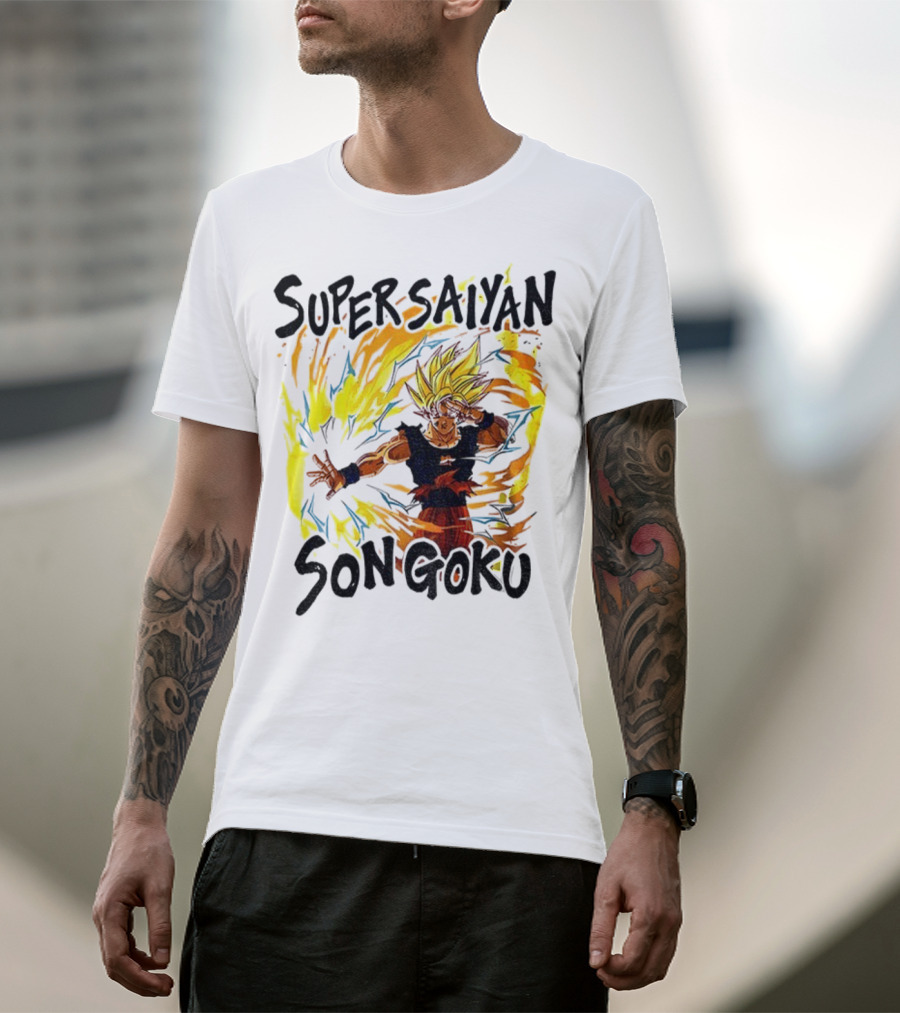 Super Saiyan Son Goku Dragon Ball Flame Aura T-Shirt