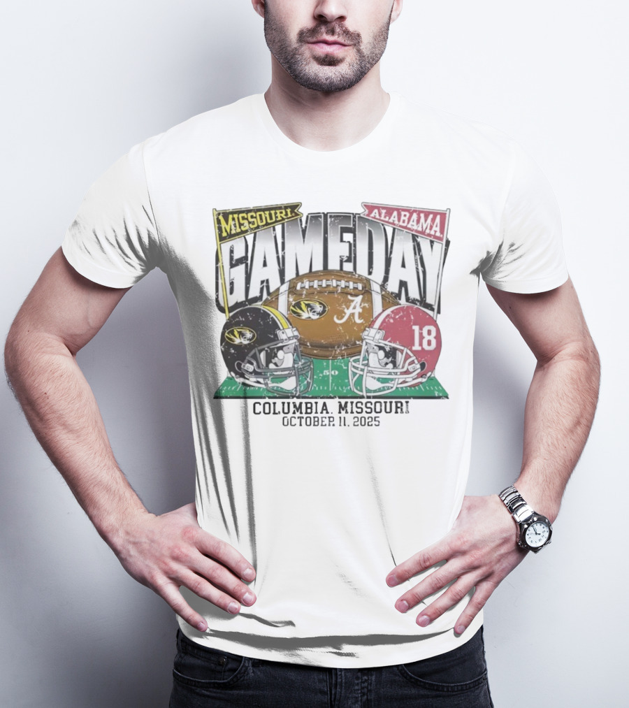 Missouri Alabama Gameday Columbia Missouri October 11 2025 T-Shirt