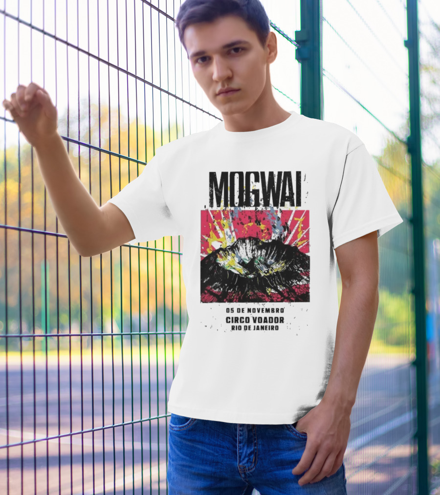 Mogwai Live Circo Voador Rio De Janeiro November 5 2025 Mountain Splash Art T-Shirt