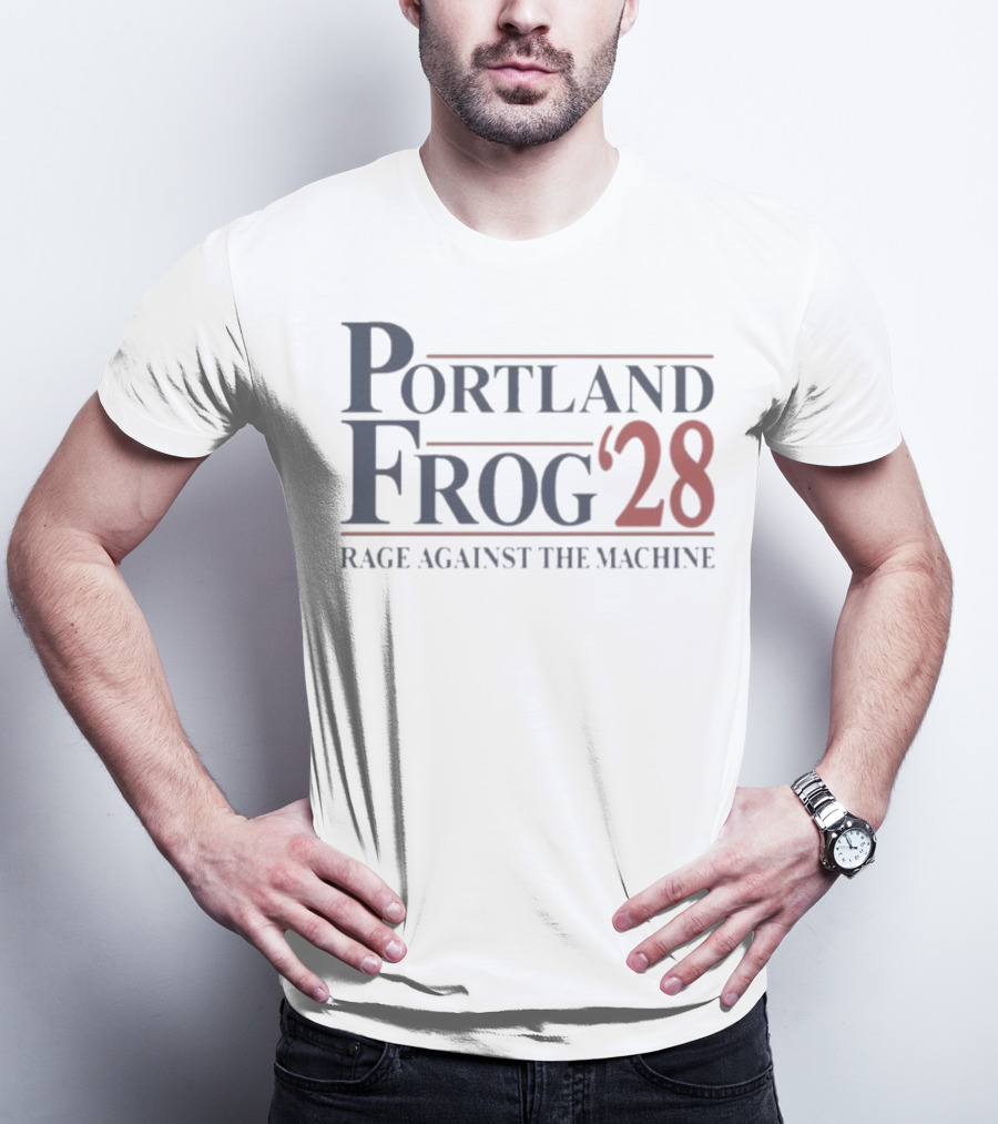 Portland Frog ’28 Rage Against The Machine Retro Style T-Shirt