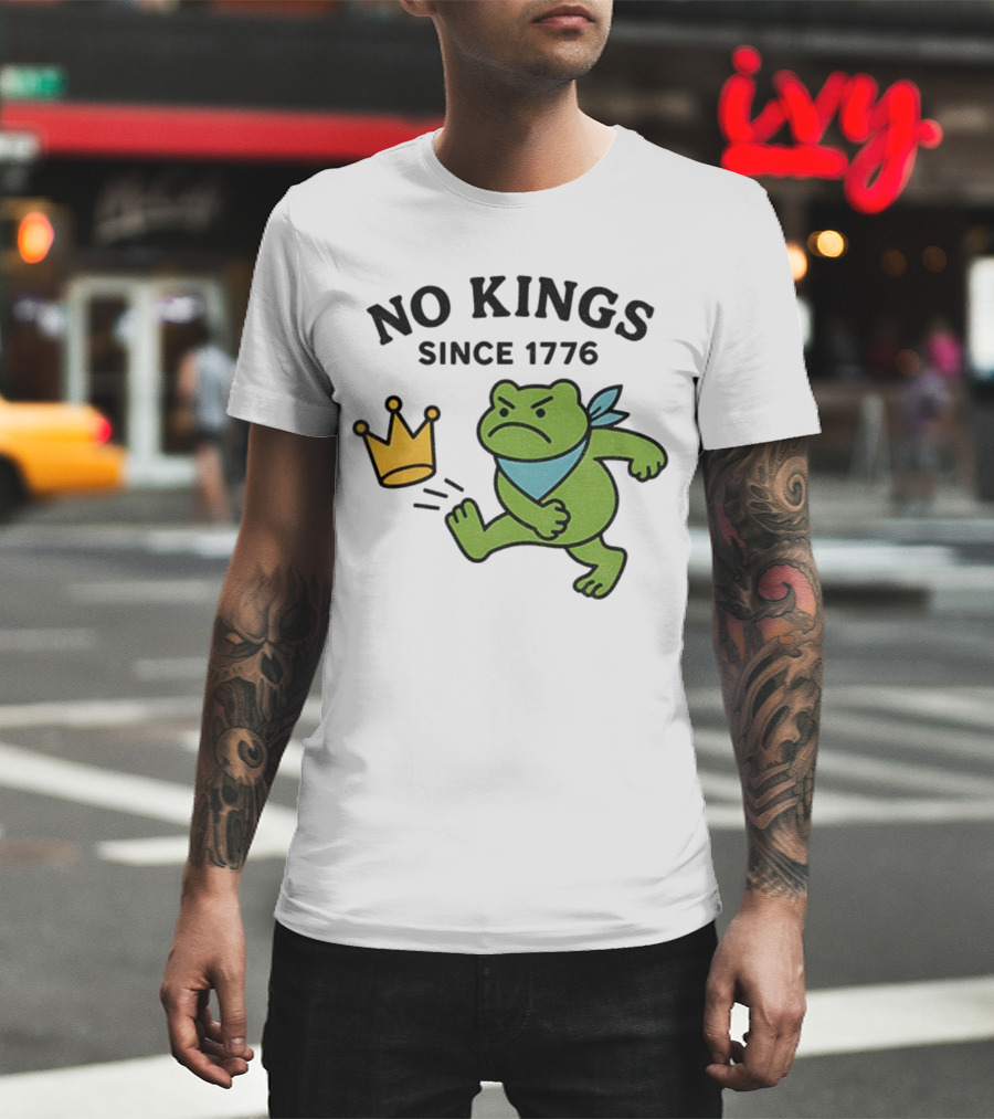 Portland Frog Protest No Kings Since 1776 T-Shirt