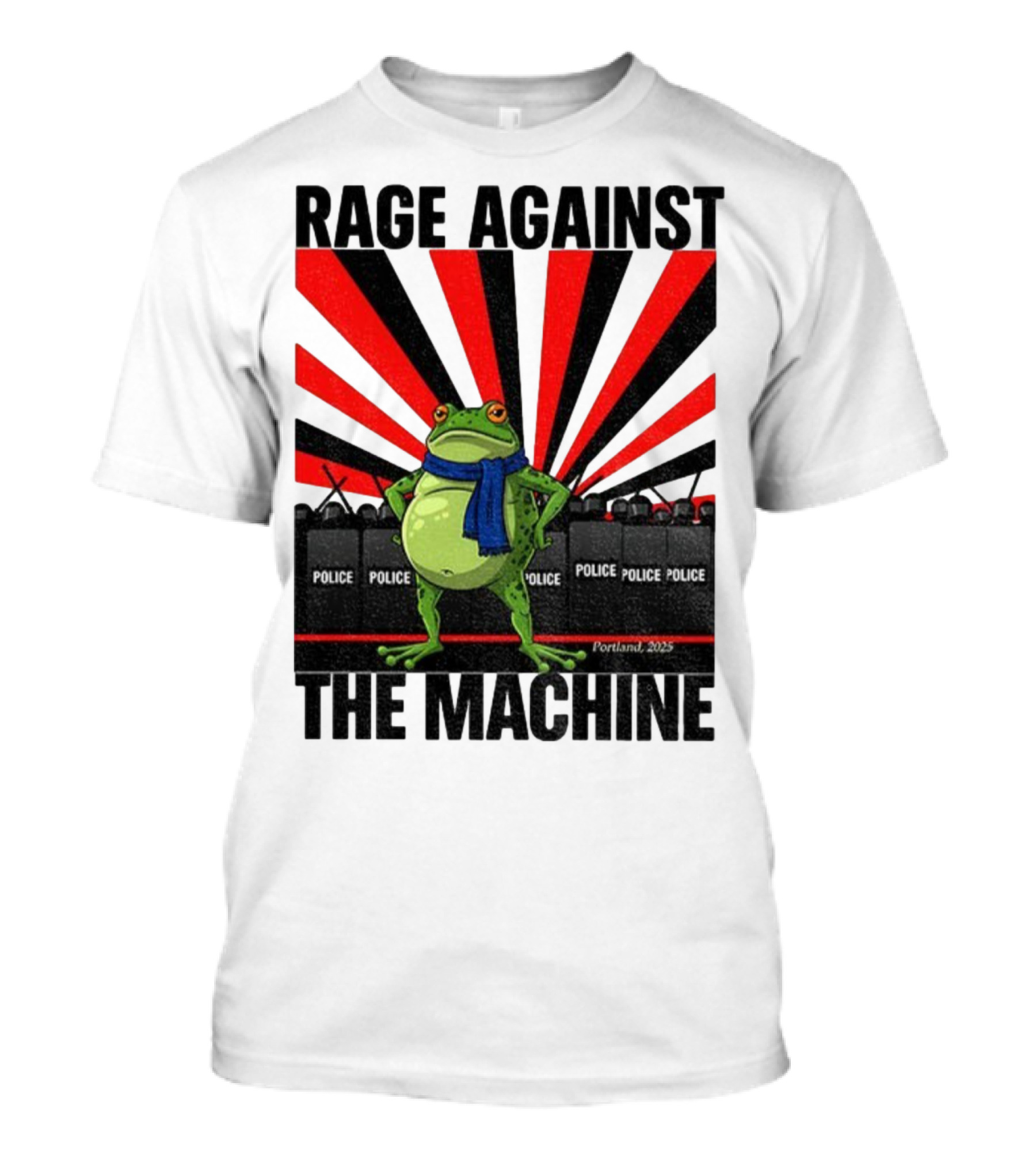Rage Against The Machine Portland Frog Police 2025 Anti Trump Vintage T-Shirt