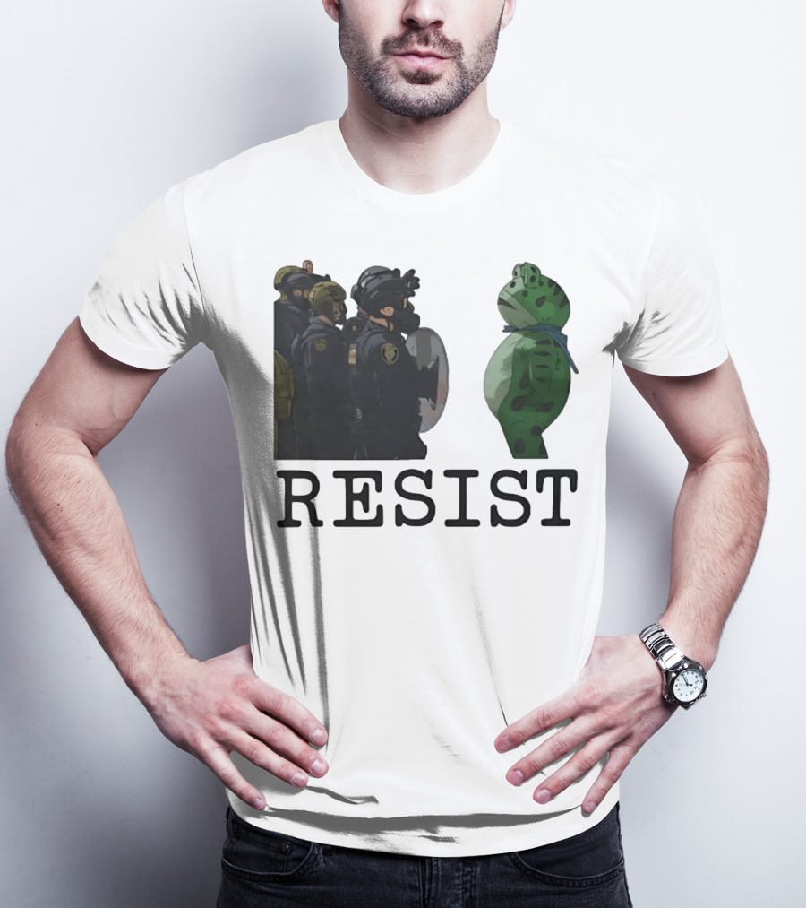 Portland Protest Resist Frog Anti ICE Anti Fascism T-Shirt