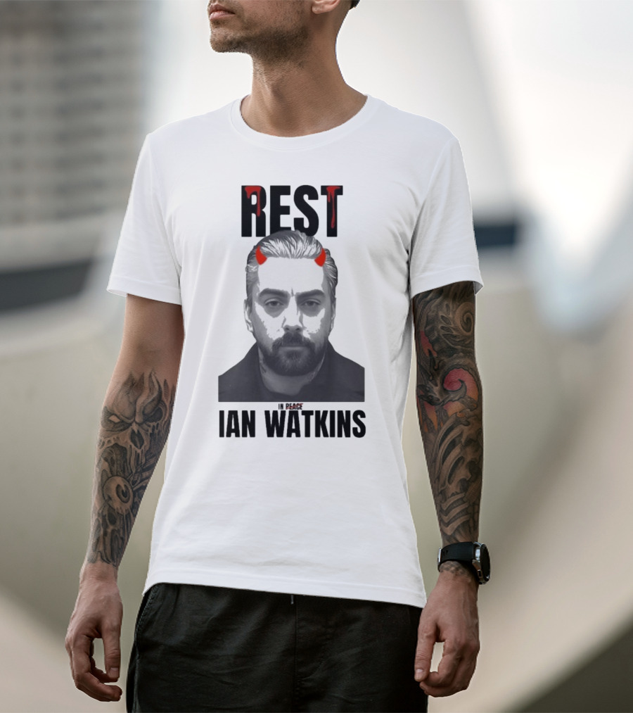 Rest In Peace Ian Watkins Devil Horns Image T-Shirt