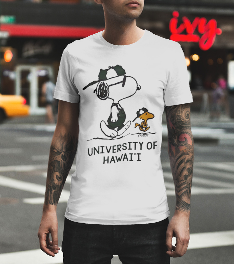 Snoopy And Woodstock University Of Hawai'i Adventure T-Shirt