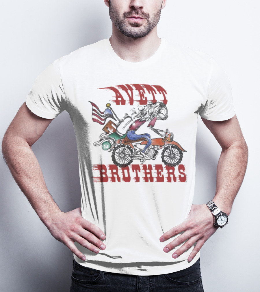 Avett Brothers Motorcycle American Flag Rider T-Shirt