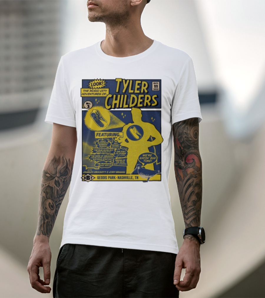 Tyler Childers The Music City Adventures Featuring Charley Crockett Cory Branan GEODIS Park Nashville TN Oct 11 2025 T-Shirt