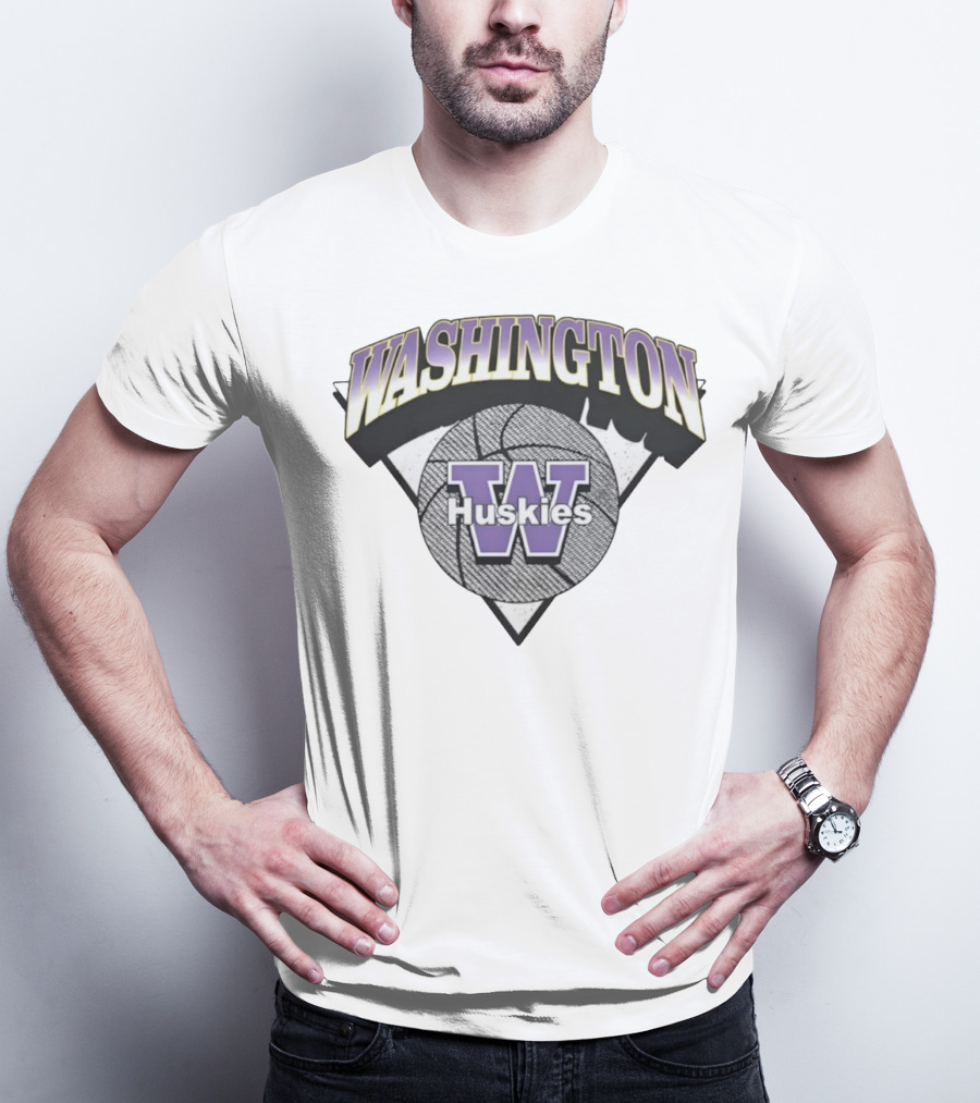 Washington Huskies Basketball Logo W T-Shirt
