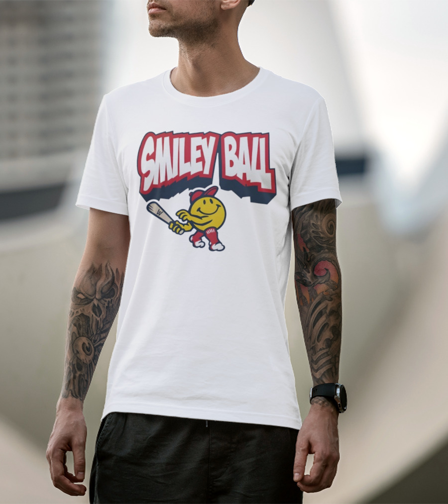 Worcester Red Sox Smiley Ball Baseball Character T-Shirt