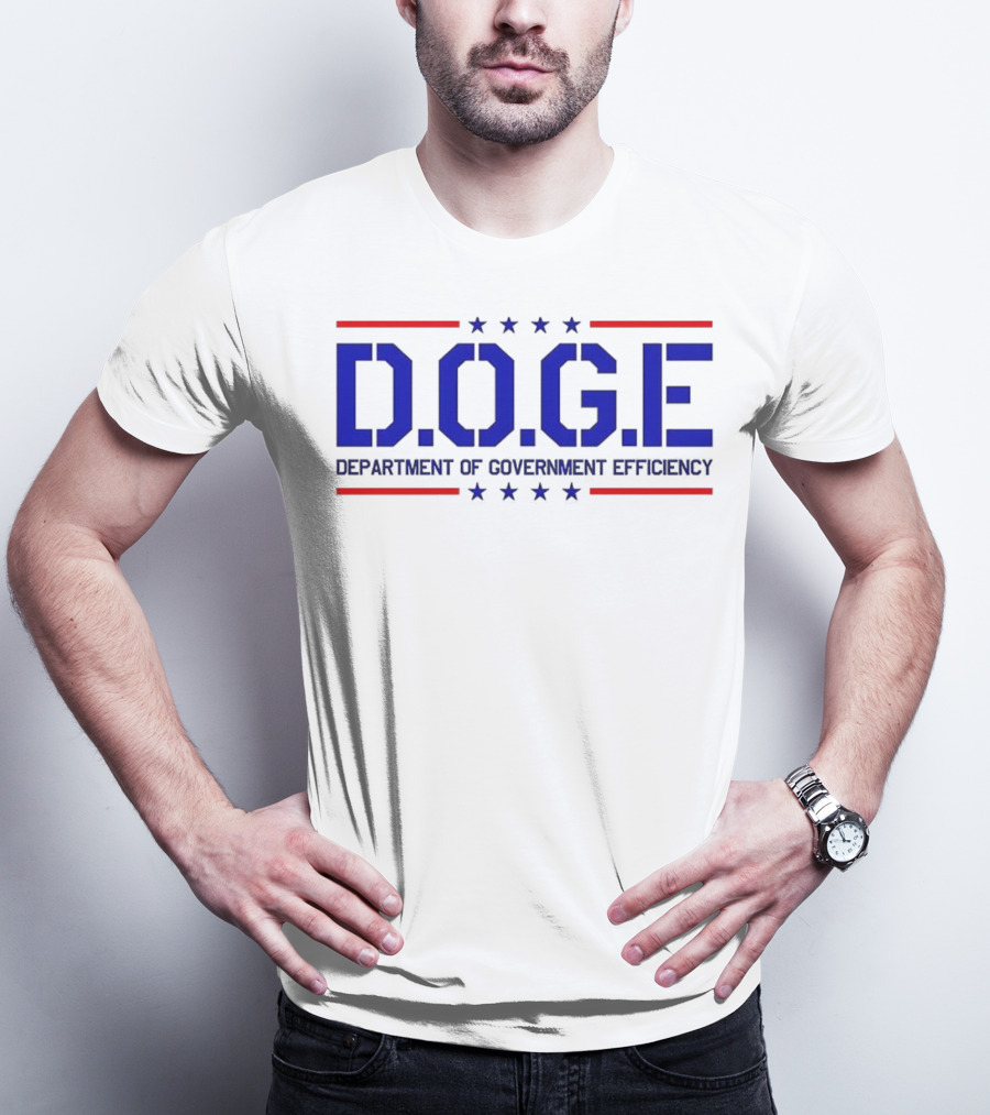 D.O.G.E Department Of Government Efficiency Stars Sarcastic T-Shirt