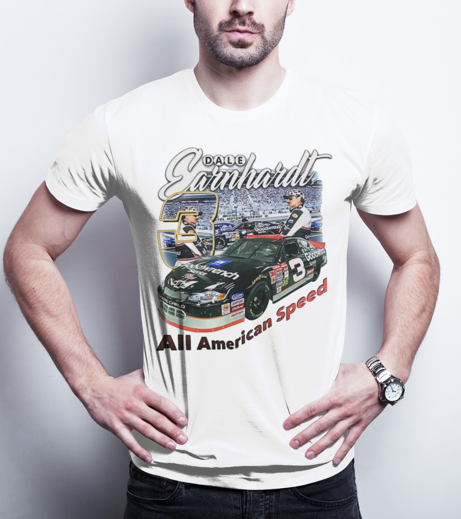 Dale Earnhardt Chevrolet Monte Carlo Number 3 Goodwrench NASCAR All American Speed T-Shirt