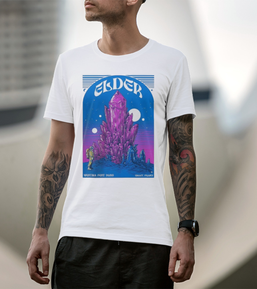 Elder Westill Fest 2025 Vallet France October 31 November 1 Cosmic Crystal Exploration Astronaut T-Shirt