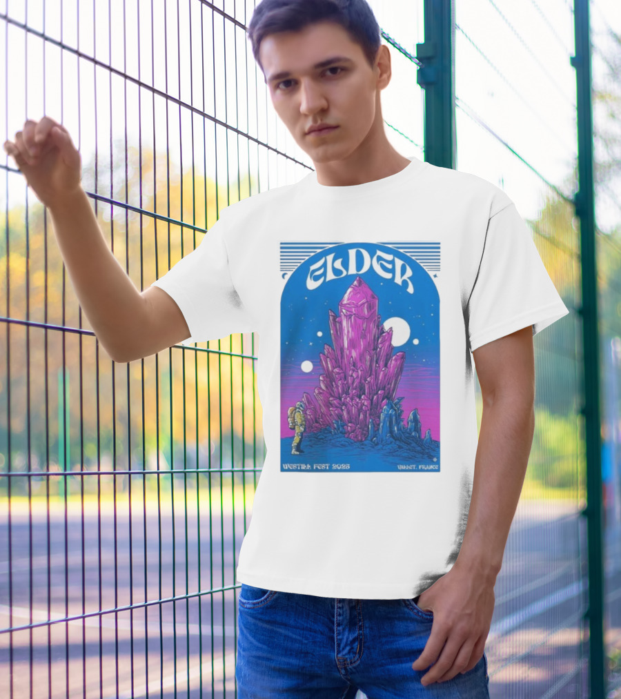 Elder Westill Fest 2025 Vallet France October 31 November 1 Cosmic Crystal Exploration Astronaut T-Shirt