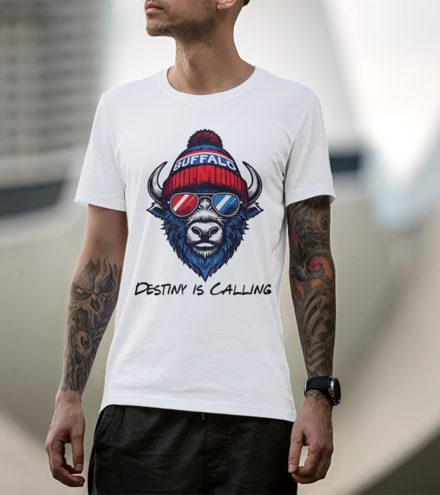 Buffalo Bills Destiny Is Calling 2025 NFL Football Mascot T-Shirt