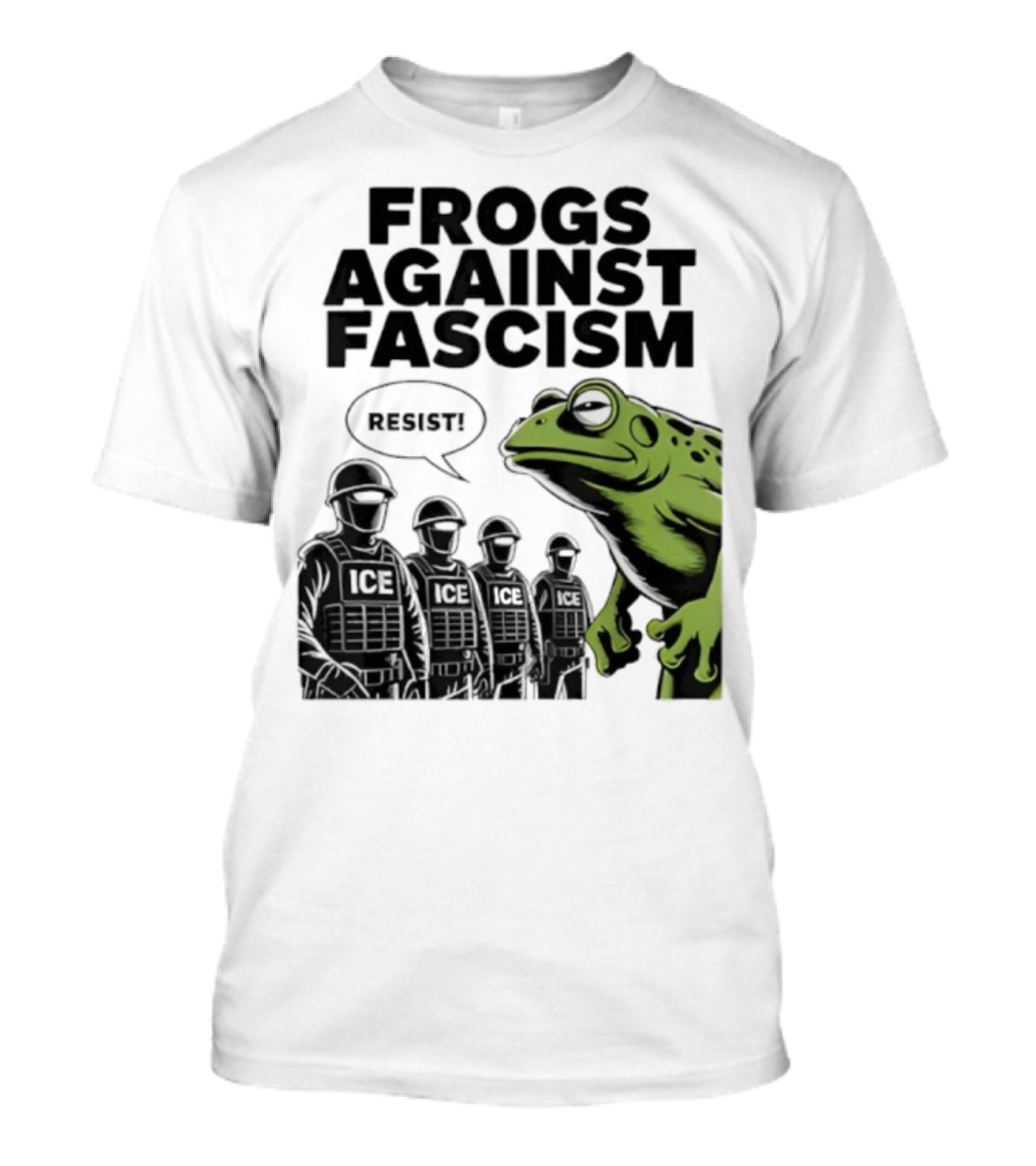 Frogs Against Fascism Resist No Kings USA 50501 T-Shirt