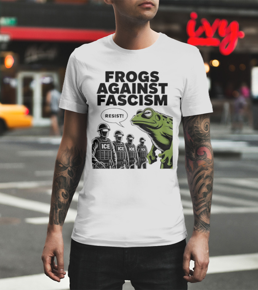 Frogs Against Fascism Resist No Kings USA 50501 T-Shirt