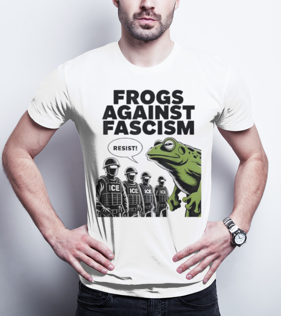 Frogs Against Fascism Resist No Kings USA 50501 T-Shirt