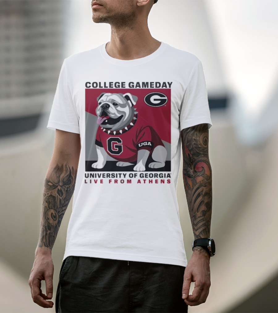 Georgia Bulldogs College Gameday University Of Georgia Live From Athens UGA 2025 T-Shirt