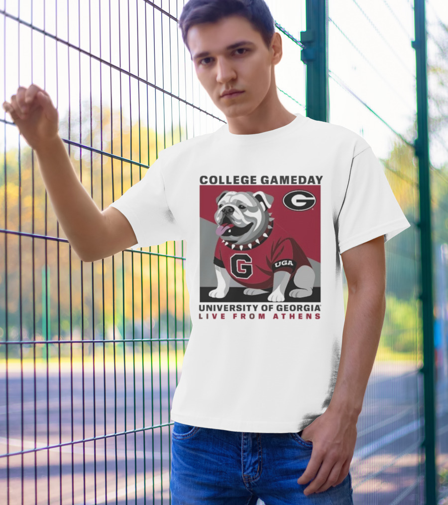 Georgia Bulldogs College Gameday University Of Georgia Live From Athens UGA 2025 T-Shirt