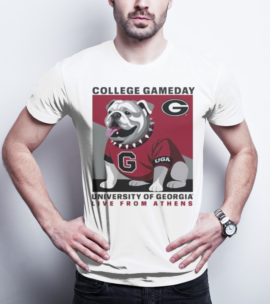 Georgia Bulldogs College Gameday University Of Georgia Live From Athens UGA 2025 T-Shirt