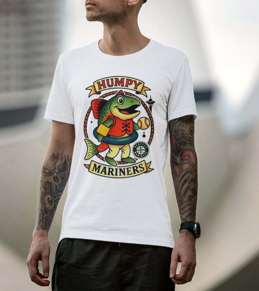 Humpy Salmon Seattle Mariners Mascot MLB Baseball 2025 T-Shirt