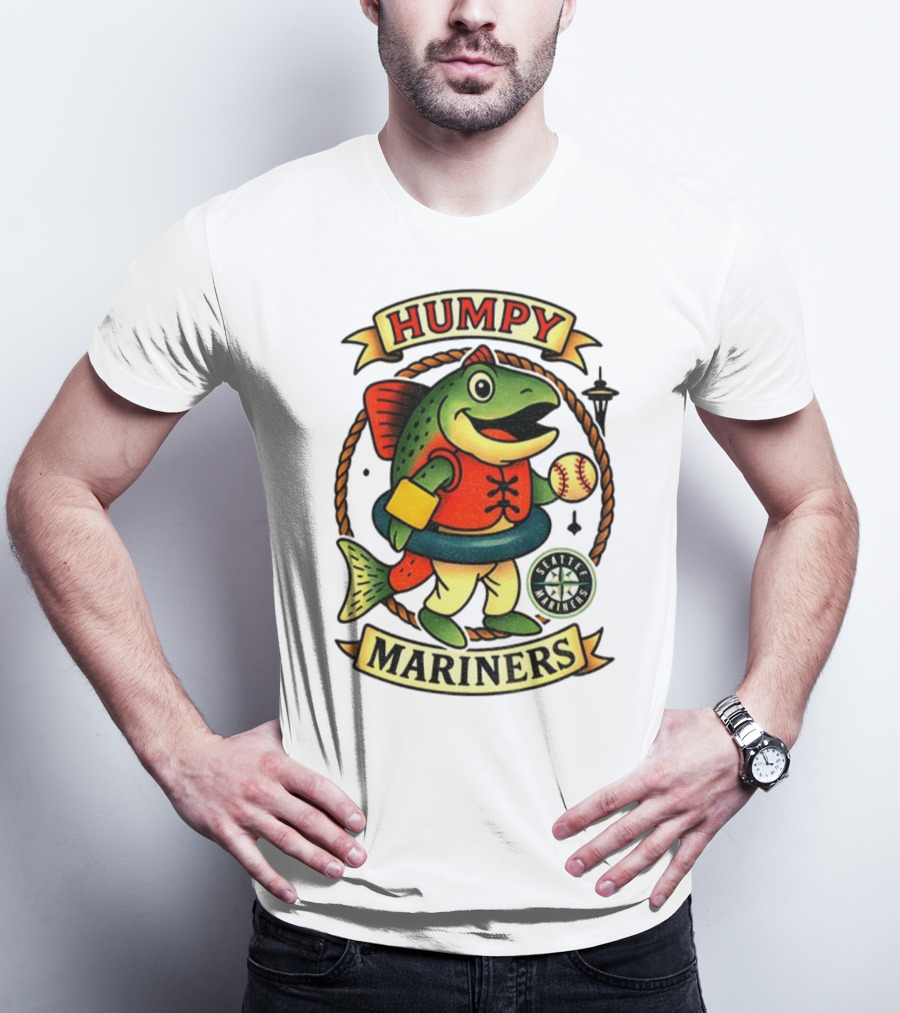 Humpy Salmon Seattle Mariners Mascot MLB Baseball 2025 T-Shirt