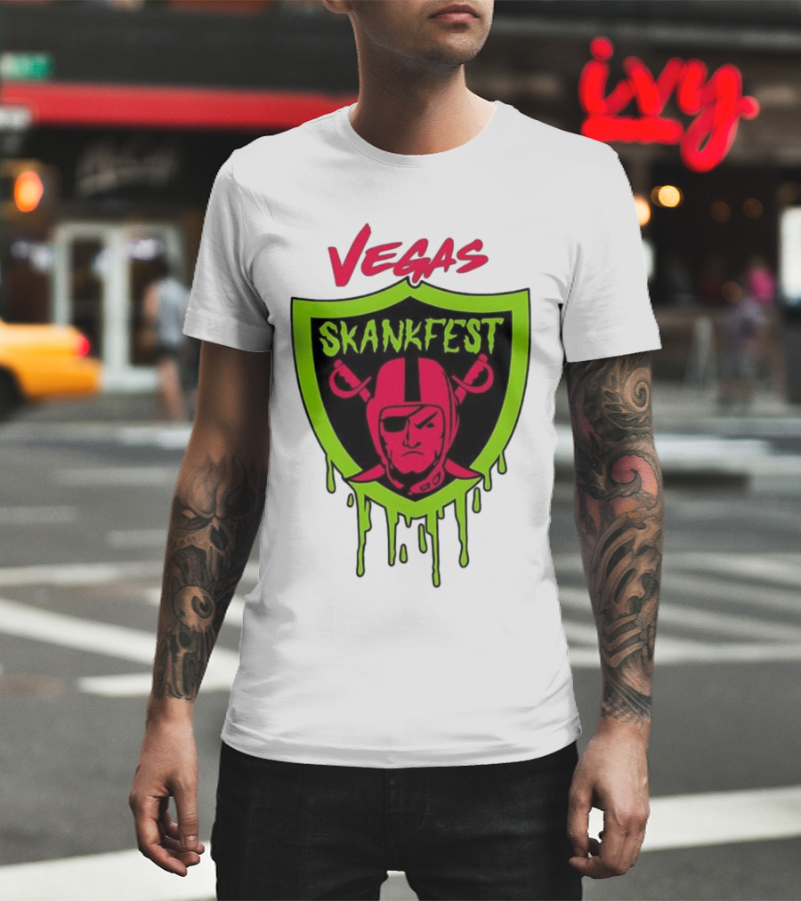 Vegas Skankfest Raiders Inspired Emblem T-Shirt