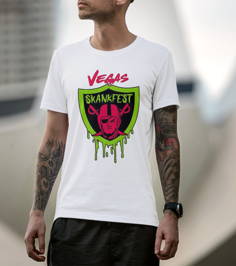 Vegas Skankfest Raiders Inspired Emblem T-Shirt