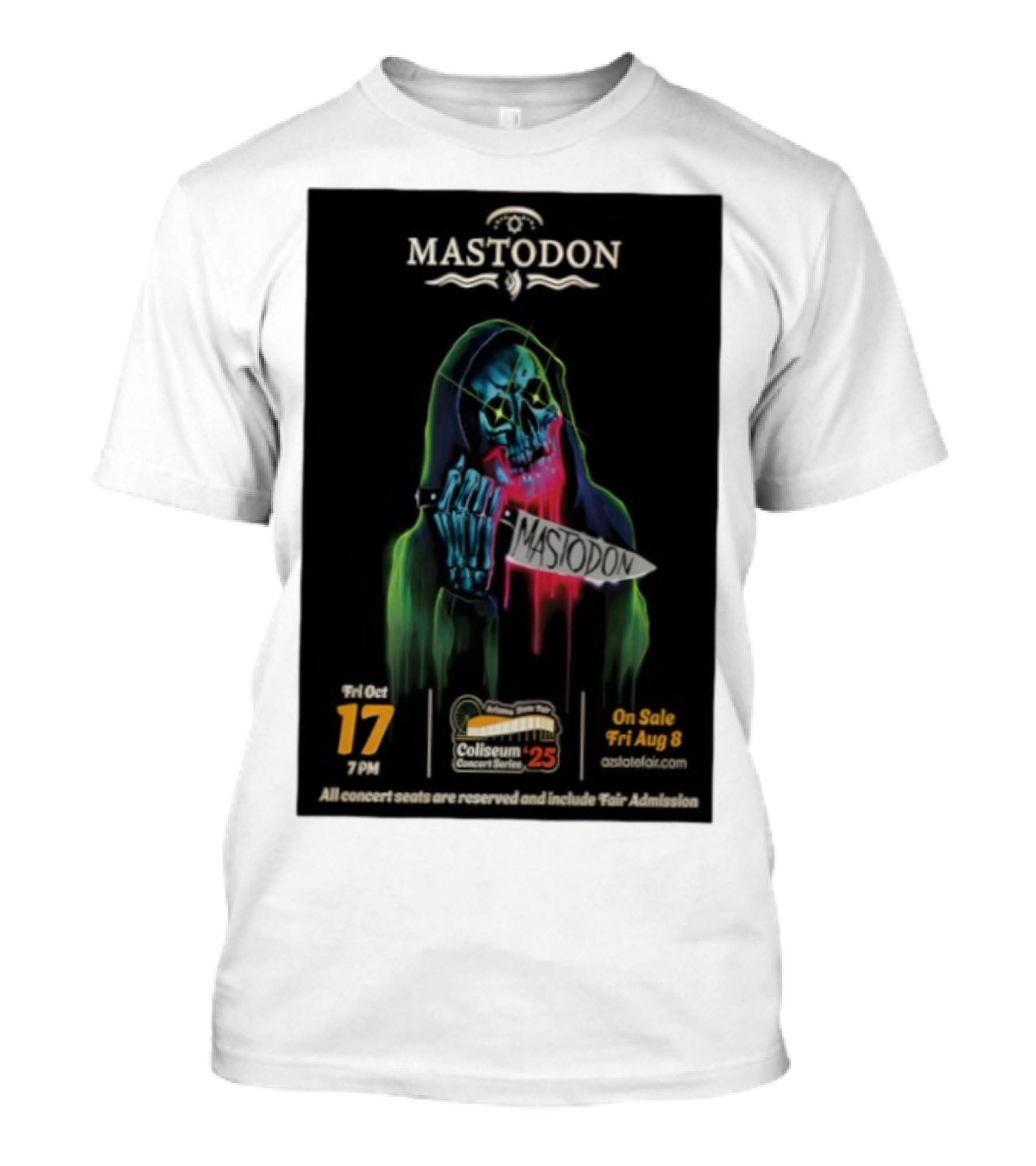 Mastodon Arizona State Fairgrounds 2025 Concert Series October 17 Coliseum T-Shirt