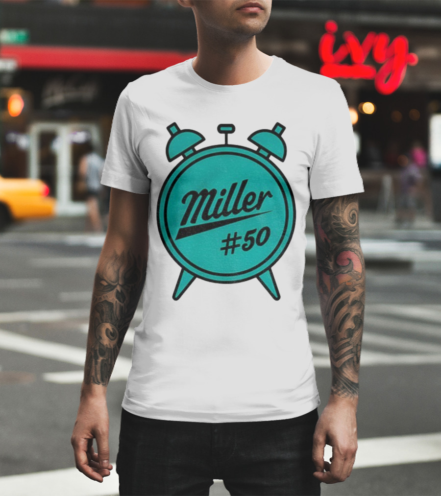 Miller Lite #50 Miller O'Clock Teal Alarm T-Shirt