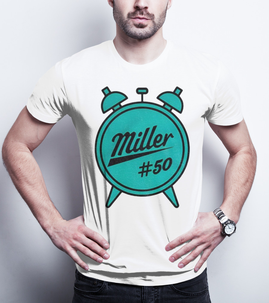 Miller Lite #50 Miller O'Clock Teal Alarm T-Shirt