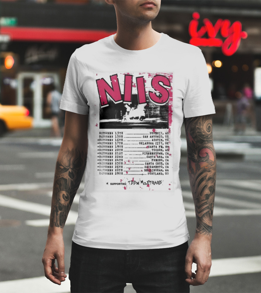 NIS October 2025 Tour San Diego Los Angeles Oakland Denver T-Shirt
