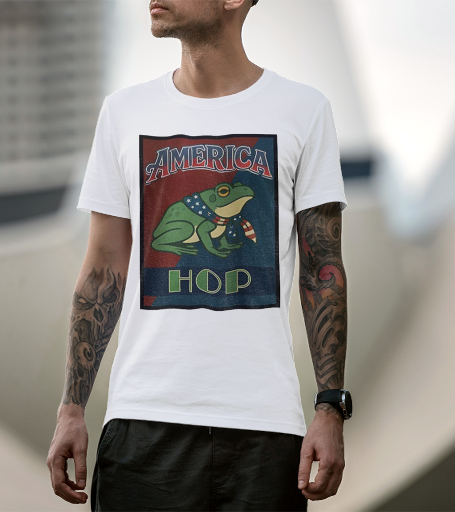 America Frog HOP Patriotic Protest Portland T-Shirt