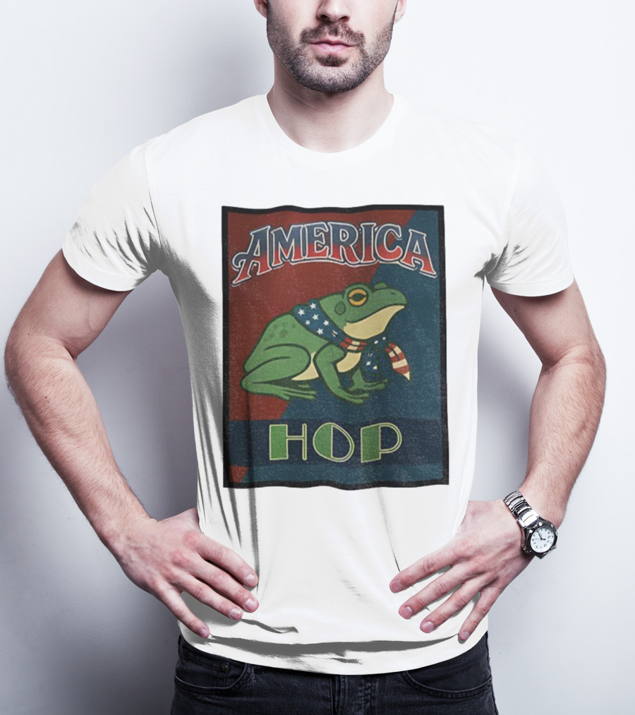America Frog HOP Patriotic Protest Portland T-Shirt