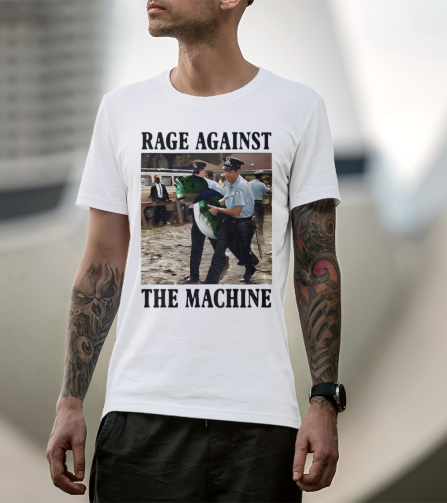 Rage Against The Machine Frog Police Scene Portland T-Shirt