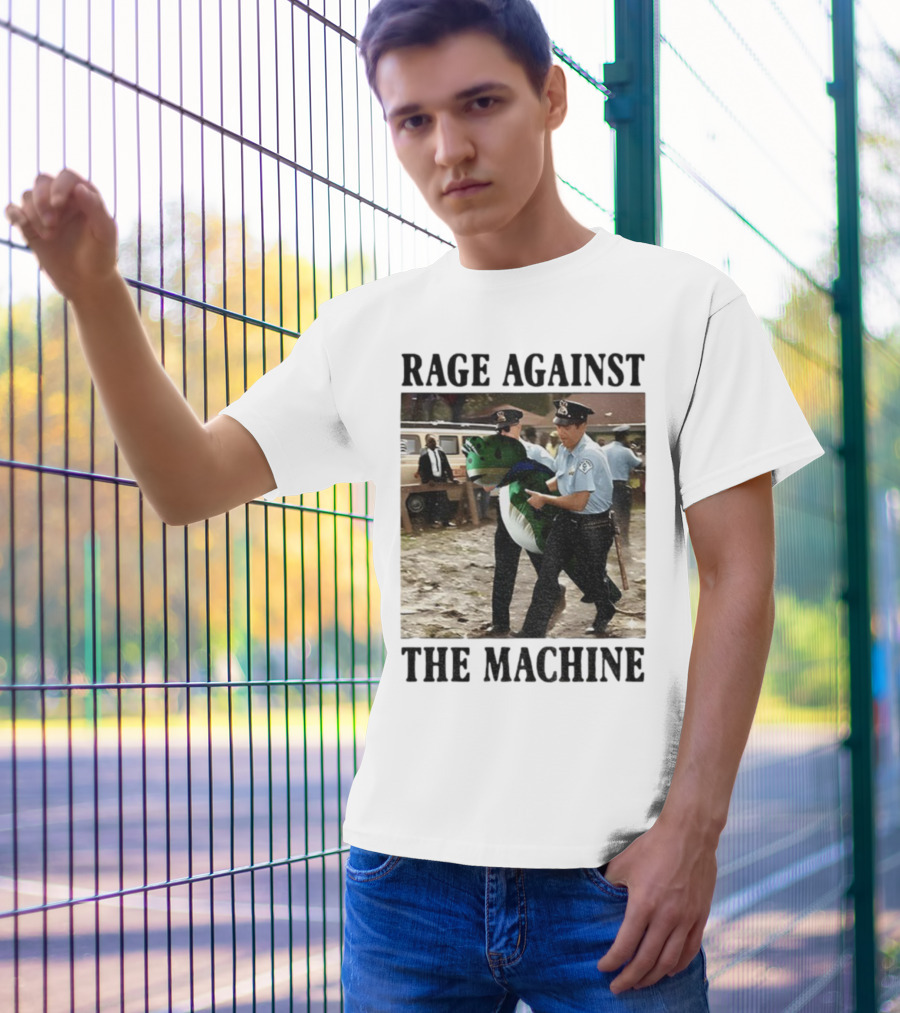 Rage Against The Machine Frog Police Scene Portland T-Shirt