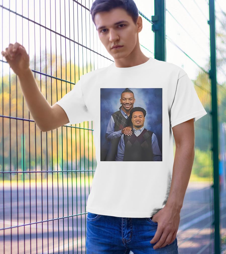 Bijan Robinson Tyler Allgeier Stepbrother Portrait Parody T-Shirt